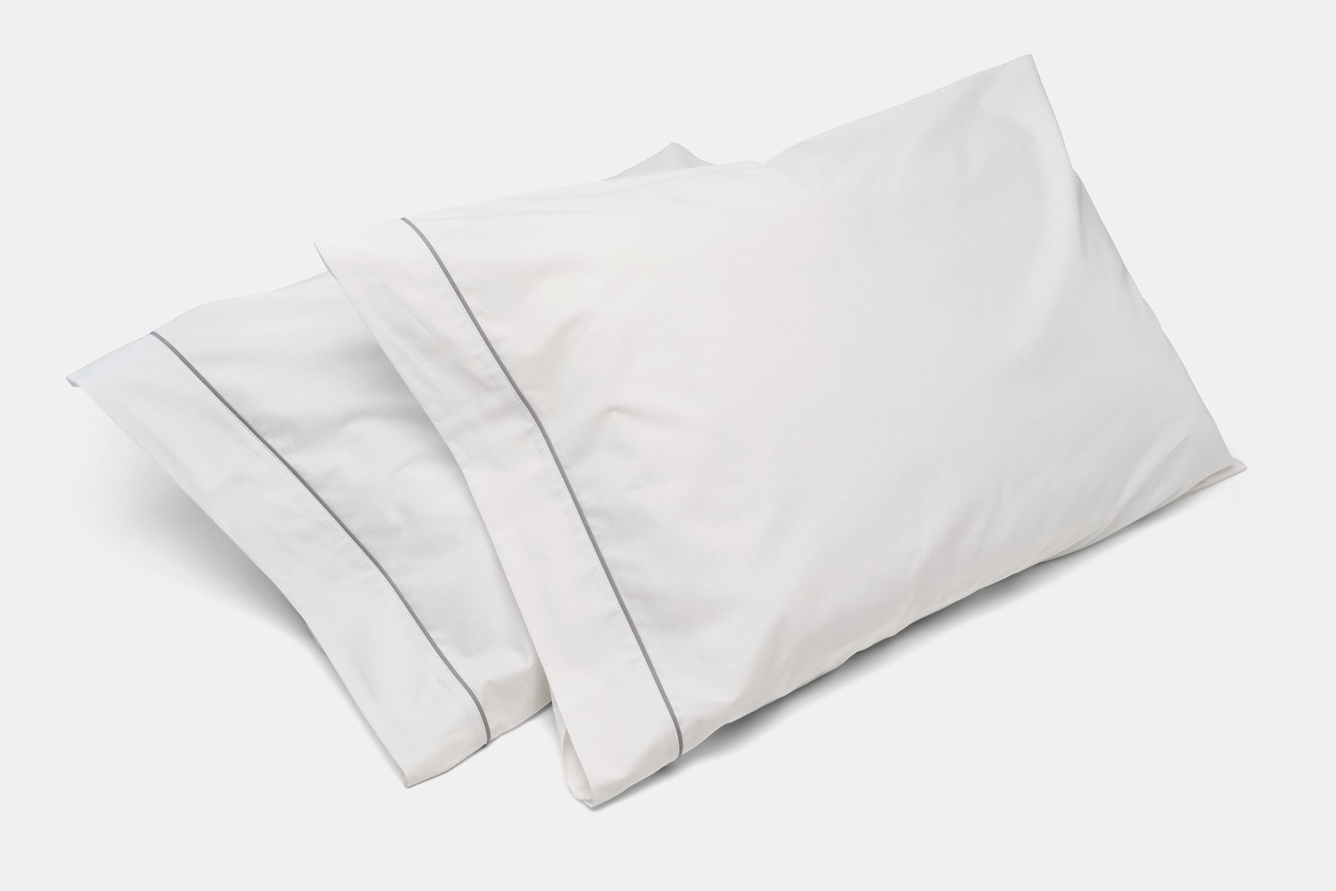 Cotton Bed Pillowcases with Piping, 100 Percent USA Cotton, American M