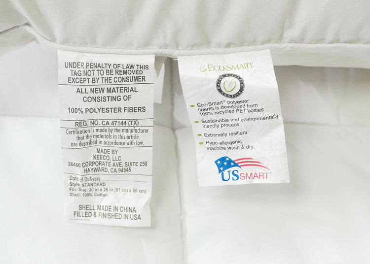 Eco-Smart Down Alternative Pillow | Made in USA